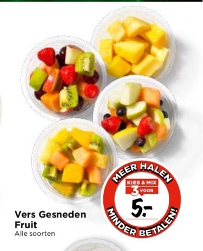 Vers Gesneden Fruit Alle soorten aanbieding bij Vomar