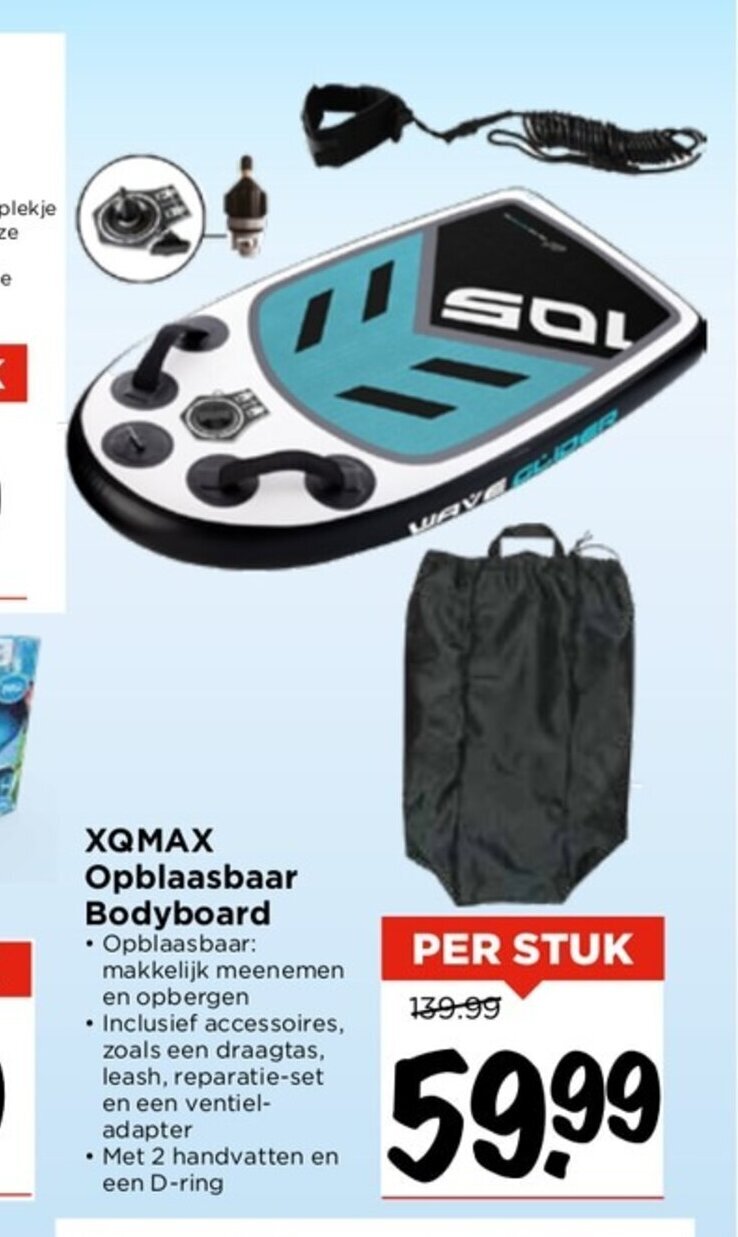 XQMAX Opblaasbaar Bodyboard • Opblaasbaar: makkelijk meenemen en ...