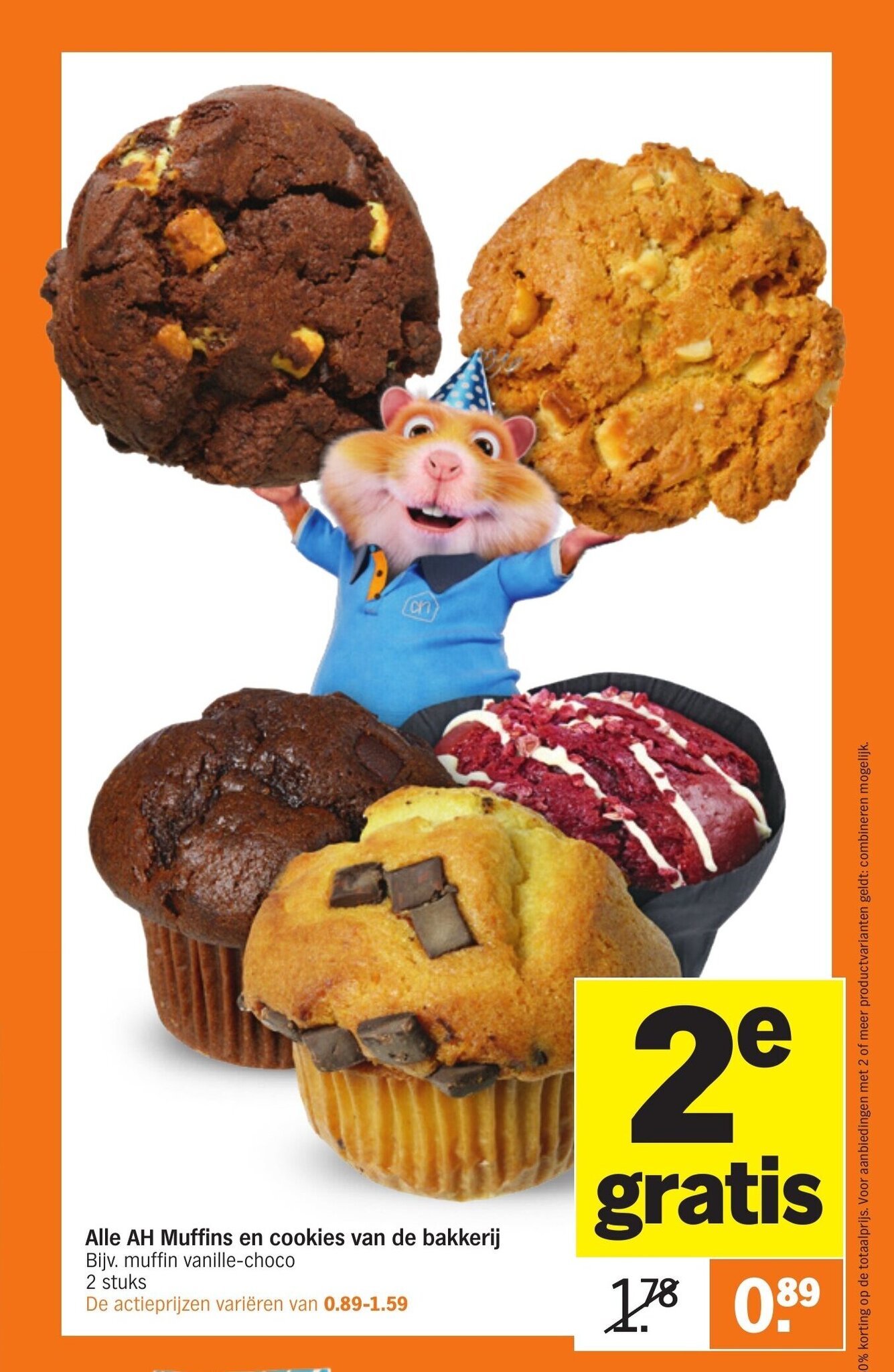 Alle Muffins en cookies van de bakkerij aanbieding bij Albert Heijn