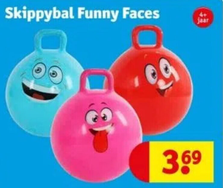 Skippybal Funny Faces aanbieding bij Kruidvat
