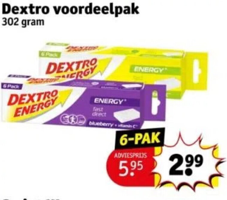 Dextro voordeelpak 302 gram aanbieding bij Kruidvat