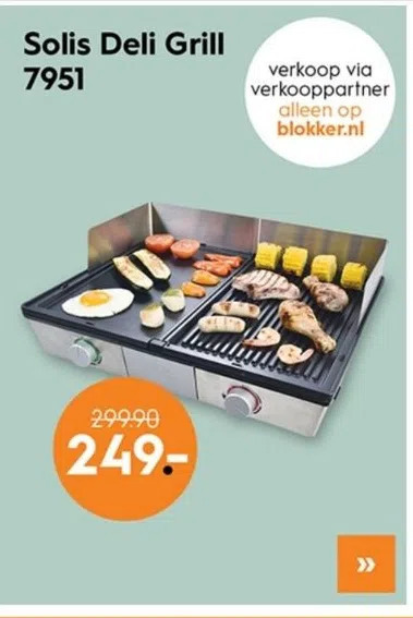 Solis deli grill 7951 aanbieding bij Blokker
