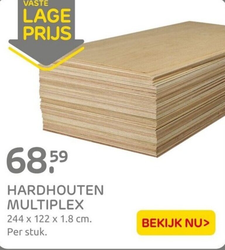 HARDHOUTEN MULTIPLEX aanbieding bij Praxis