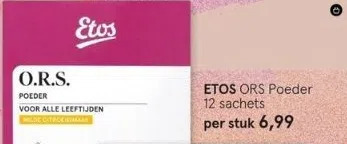 Etos ors poeder 12 sachets per stuk aanbieding bij Etos