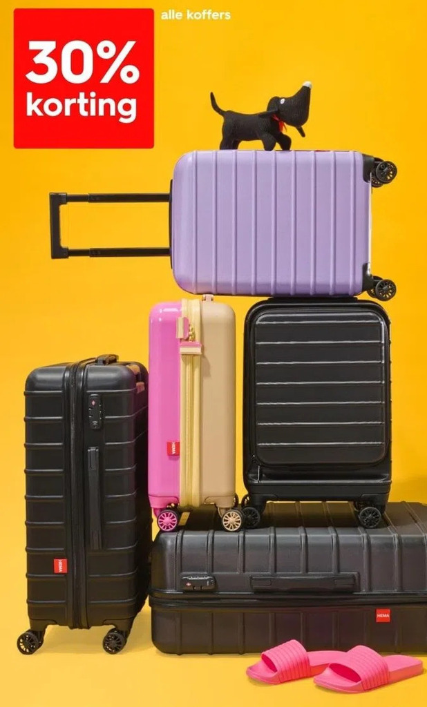 Alle koffers aanbieding bij HEMA