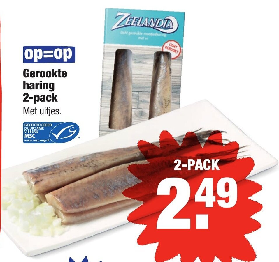 Gerookte haring zalm 2-pack aanbieding bij ALDI