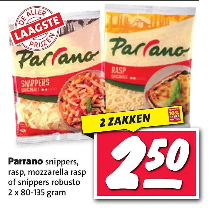Parrano snippers, rasp, mozzarella rasp of snippers robusto aanbieding ...