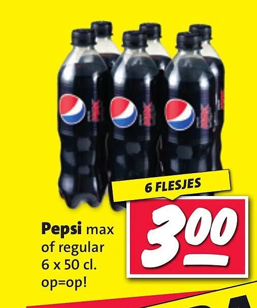 Pepsi max of regular aanbieding bij Nettorama