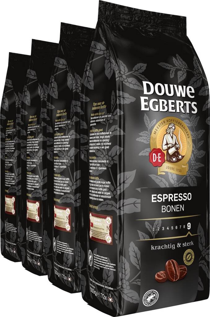 Douwe egberts espresso koffiebonen - 4 x 500 gram aanbieding bij Bol.com Douwe egberts espresso koffiebonen - 4 x 500 gram aanbieding bij Bol.com