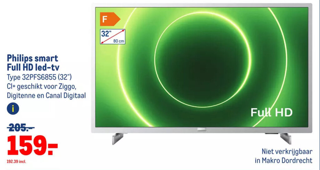 Philips smart Full HD led-tv aanbieding bij Makro