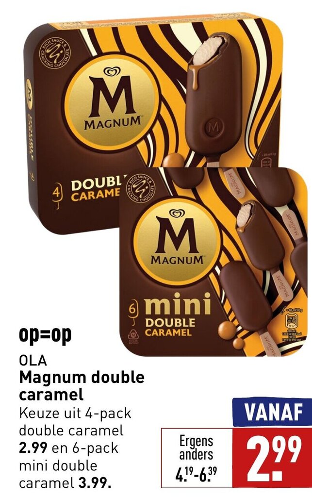 OLA Magnum double caramel aanbieding bij ALDI