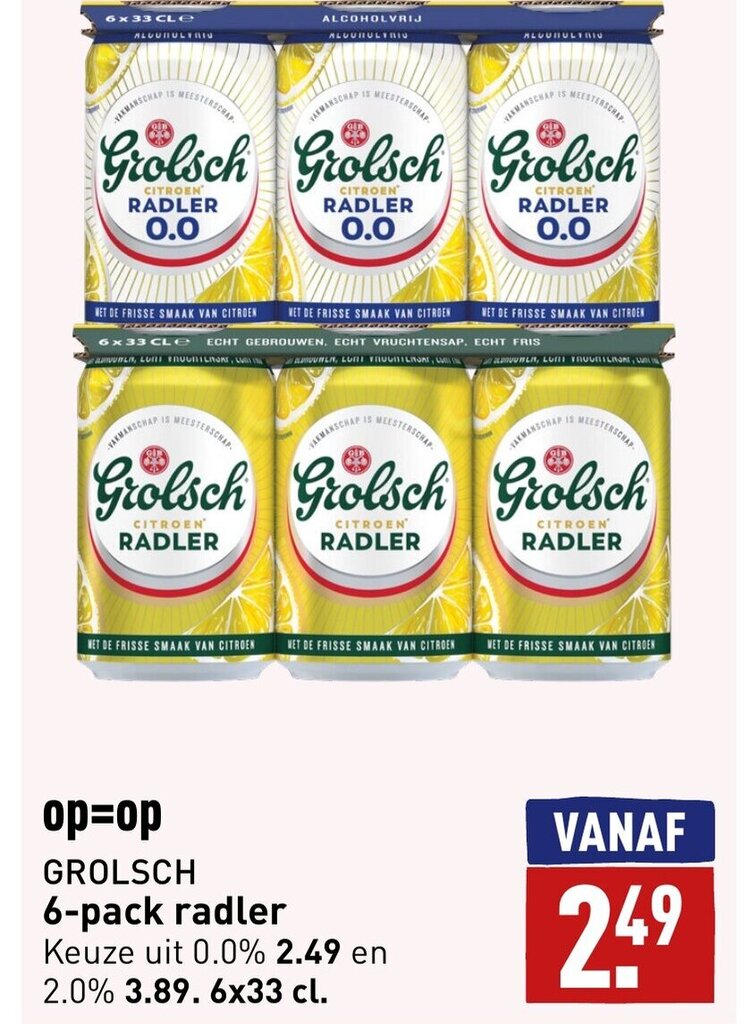GROLSCH 6-pack radler aanbieding bij ALDI