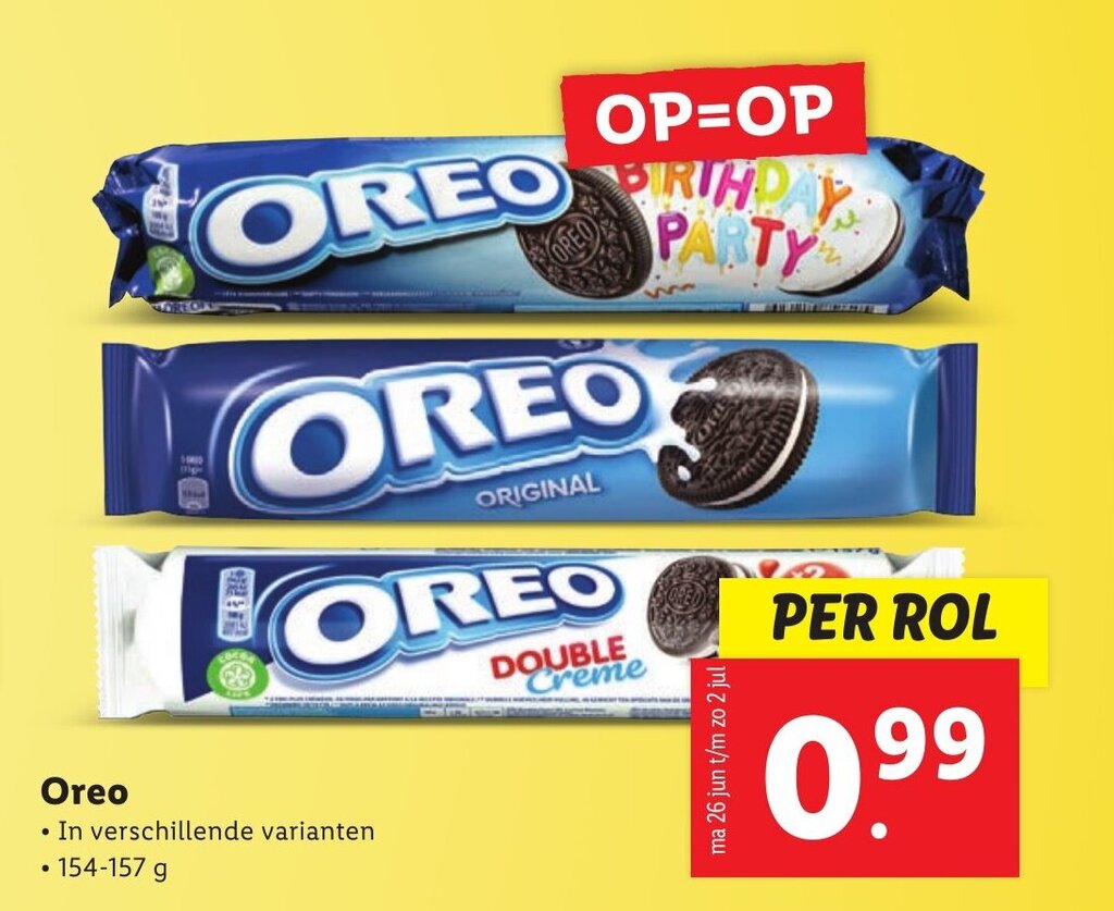 Oreo 154-157 g aanbieding bij Lidl