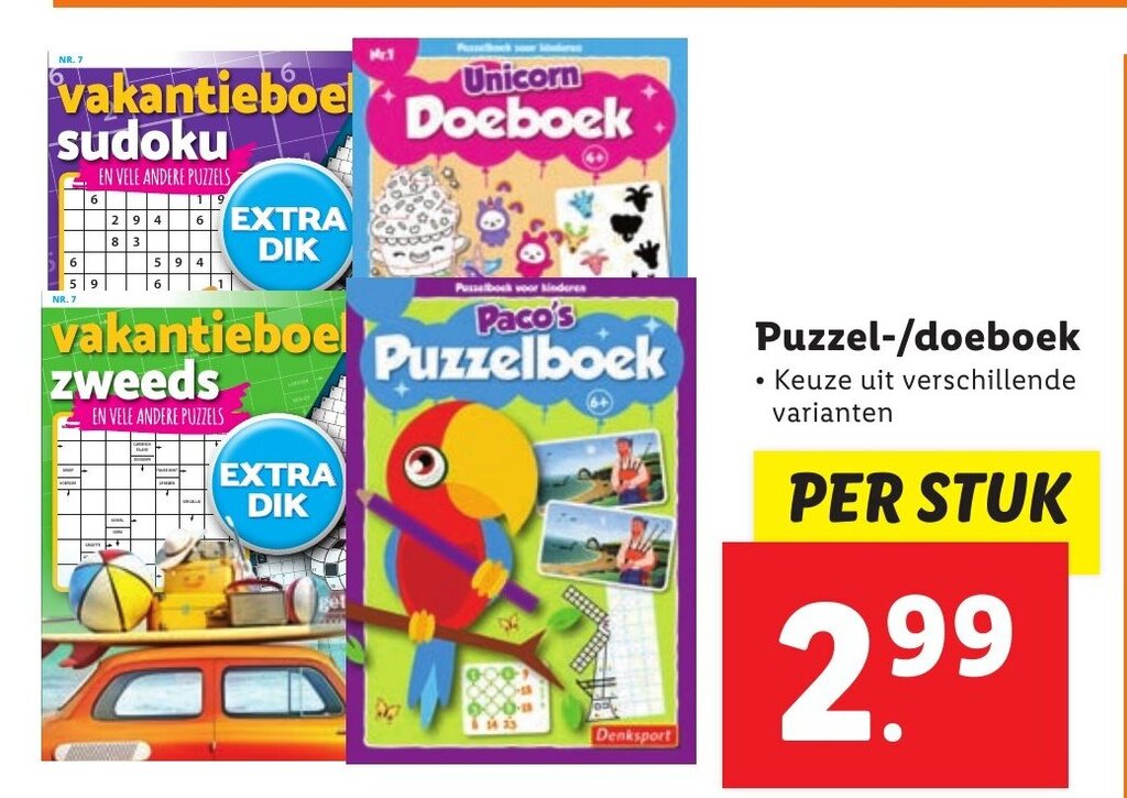 Puzzel-/doeboek aanbieding bij Lidl