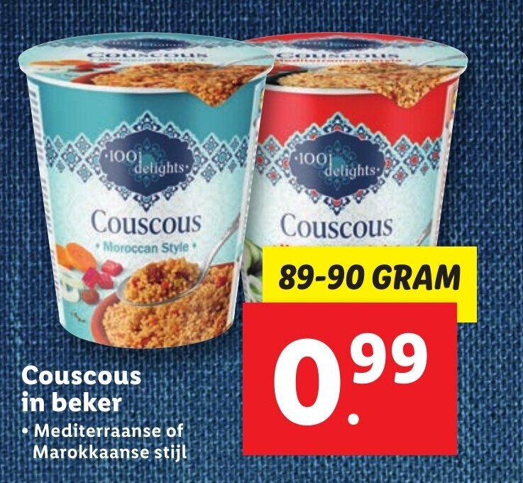 Couscous in beker aanbieding bij Lidl