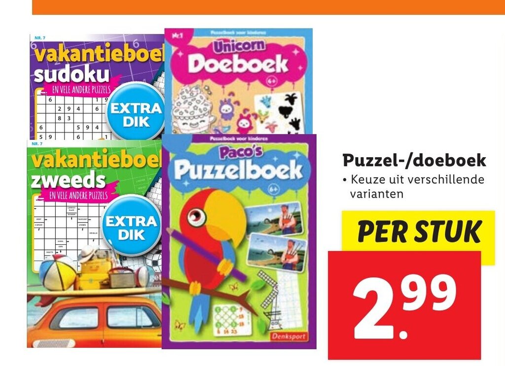 Puzzel-/doeboek aanbieding bij Lidl