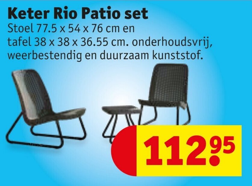 Keter Rio Patio set aanbieding bij Kruidvat