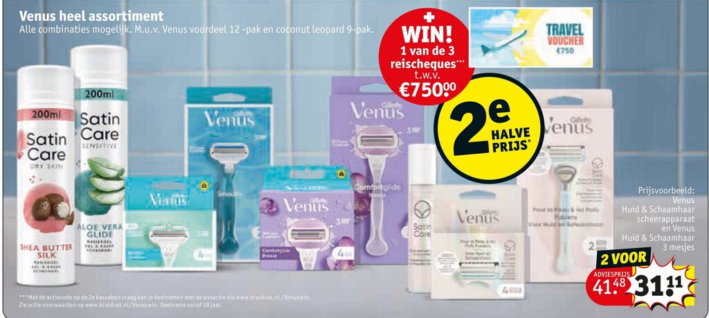 Huid & Schaamhaar scheerapparaat en Venus Schaamhaar 3 mesjes ...