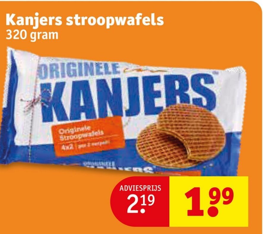 Kanjers stroopwafels 320 gram aanbieding bij Kruidvat