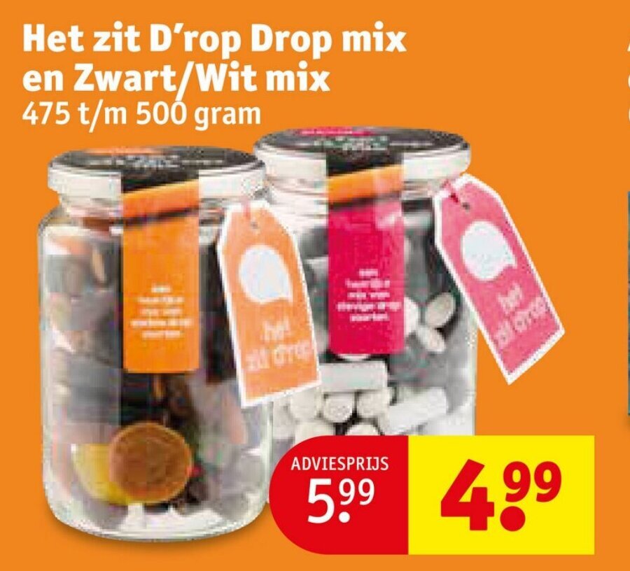 Het zit D'rop Drop mix en Zwart/Wit mix aanbieding bij Kruidvat