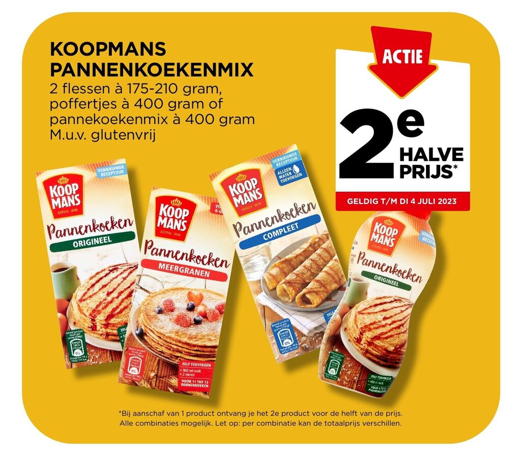 KOOPMANS PANNENKOEKENMIX aanbieding bij Jumbo