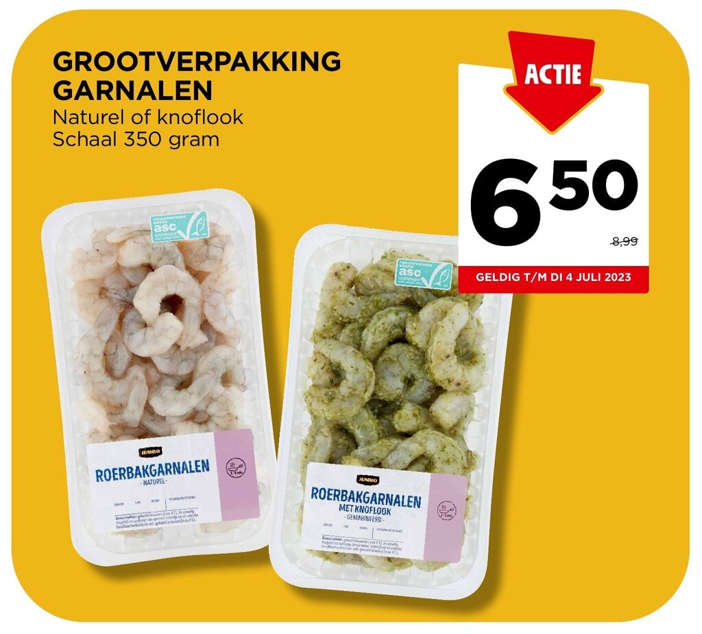 GROOTVERPAKKING GARNALEN aanbieding bij Jumbo