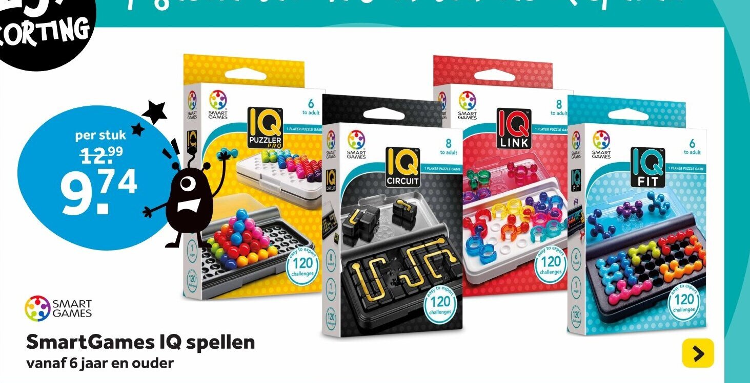 SmartGames IQ spellen aanbieding bij Intertoys