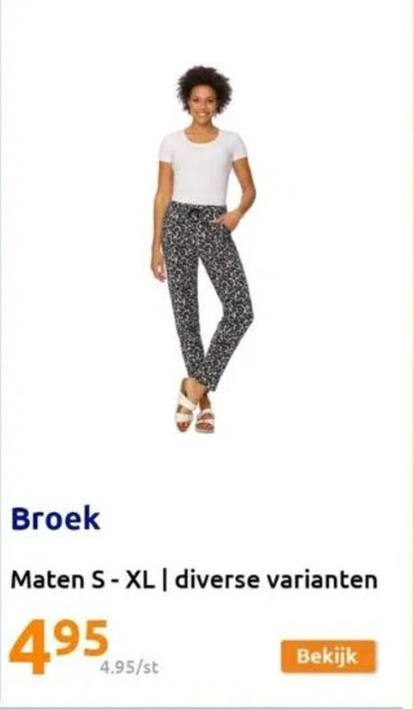 Broek Maten S-XL | diverse varianten aanbieding bij Action