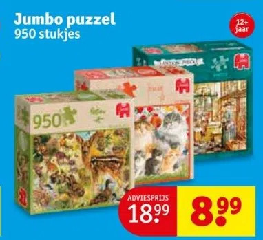 Jumbo puzzel 950 stukjes aanbieding bij Kruidvat