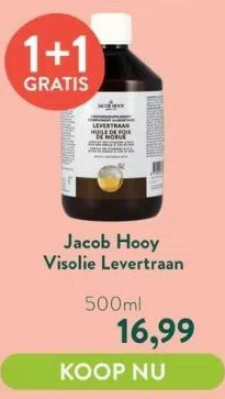 Jacob hooy visolie levertraan aanbieding bij Holland & Barrett
