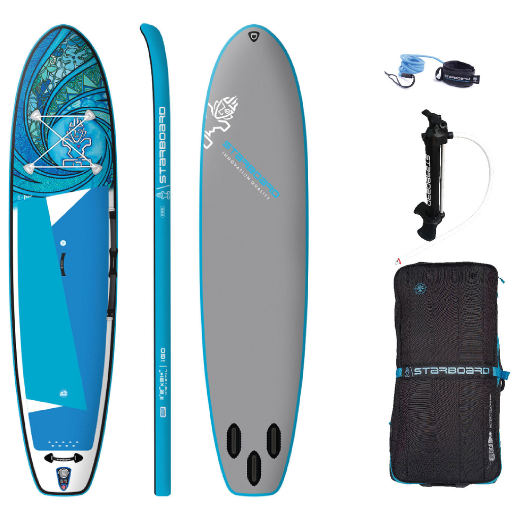 Starboard igo tikhine deluxe sc 11'2inch sup board set aanbieding bij Plutosport