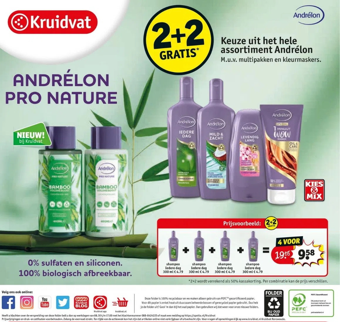 Andrélon pro nature aanbieding bij Kruidvat