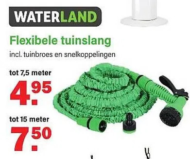 Waterland flexibele tuinslang aanbieding bij Van Cranenbroek