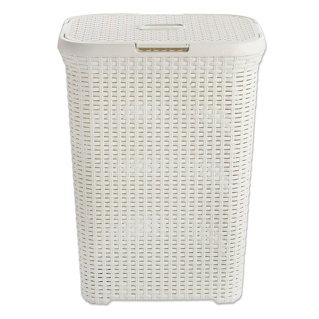 Curver style wasmand met deksel - 60l - vintage wit aanbieding bij Blokker