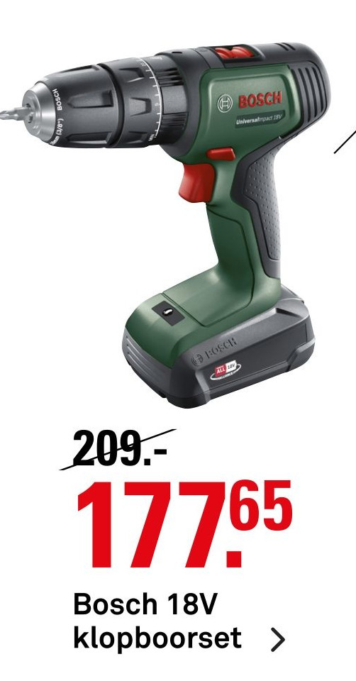 Bosch 18V klopboorset aanbieding bij Karwei