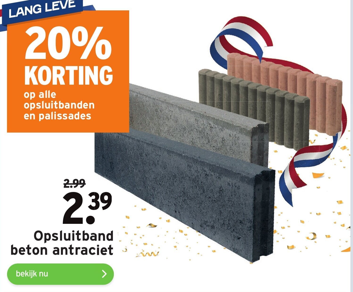 Opsluitband beton antraciet aanbieding bij GAMMA