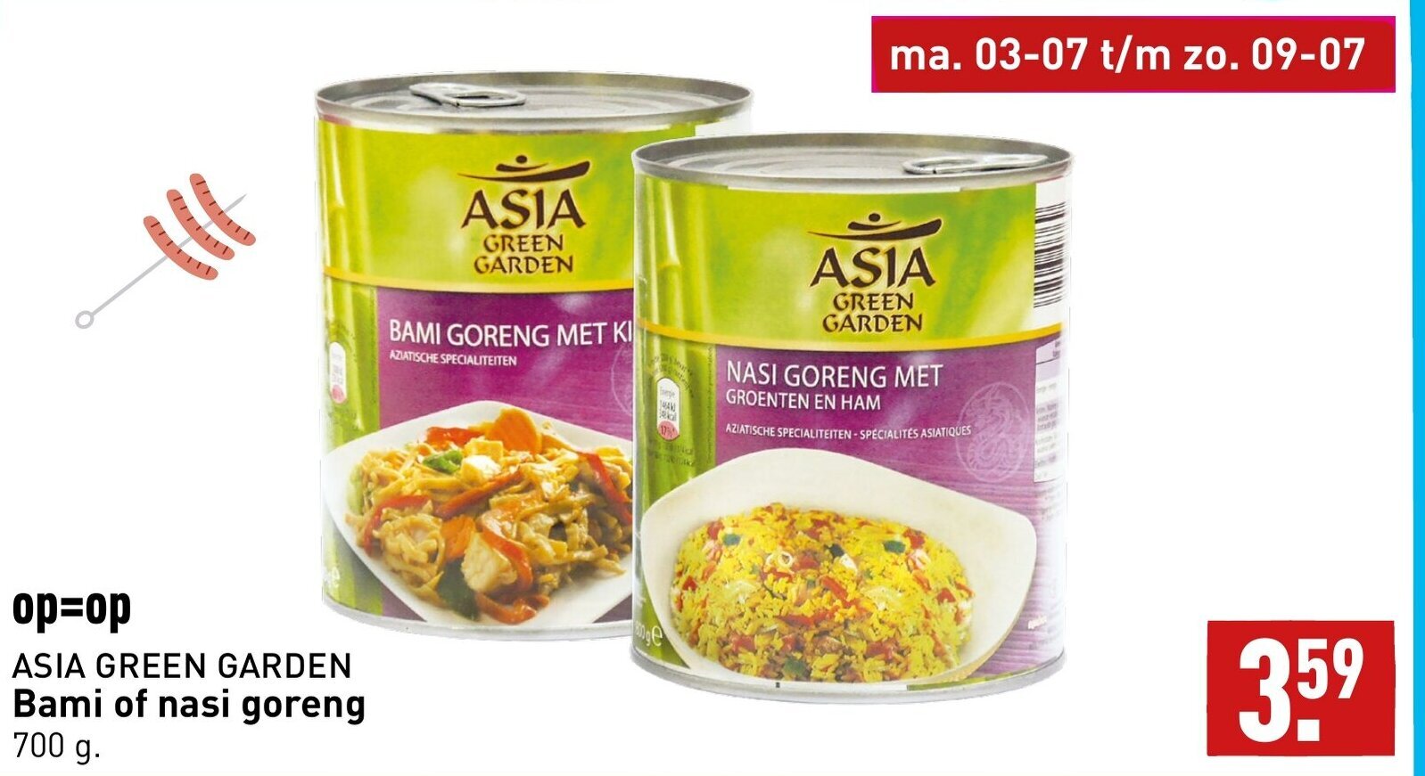 ASIA GREEN GARDEN Bami of nasi goreng 700 g aanbieding bij ALDI