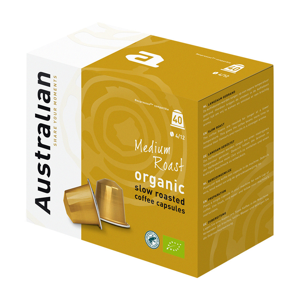 Australian - nespresso compatible - slow roast lungo (organic) aanbieding bij Koffievoordeel.nl