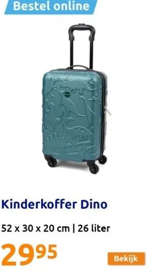 Kinderkoffer dino aanbieding bij Action