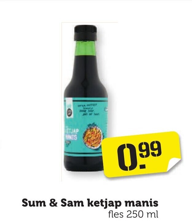 Sum & Sam ketjap manis fles 250 ml aanbieding bij Coop