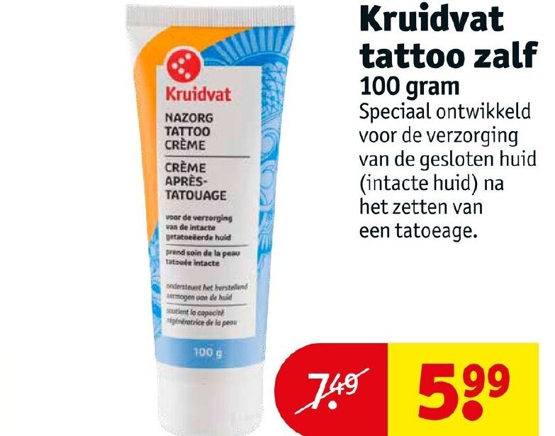 Kruidvat tattoo zalf 100g aanbieding bij Kruidvat