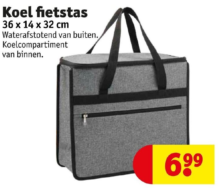 Koel fietstas 36 x 14 x 32 cm Waterafstotend van buiten ...