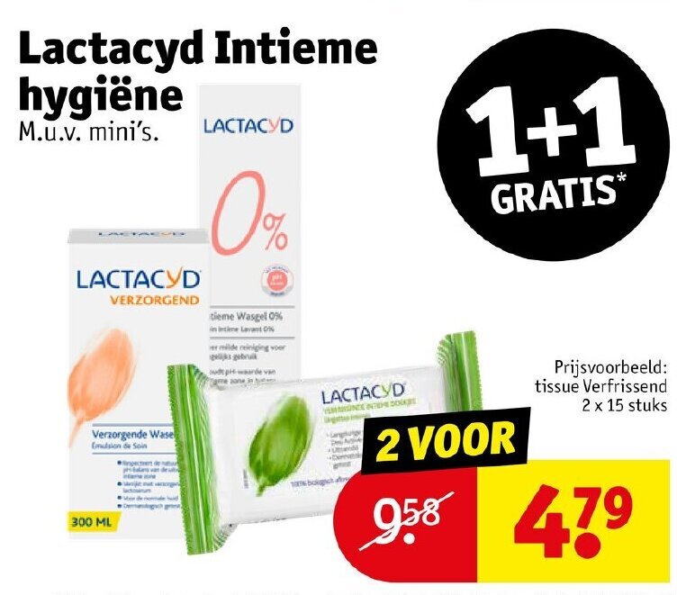 Lactacyd Intieme M.u.v. mini's. aanbieding bij Kruidvat