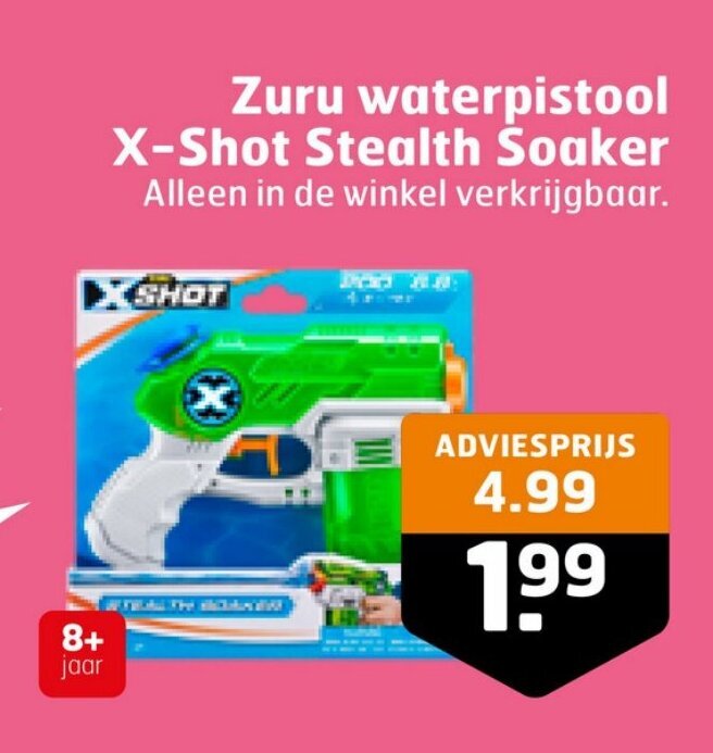 Zuru waterpistool X-Shot Stealth Soaker aanbieding bij Trekpleister
