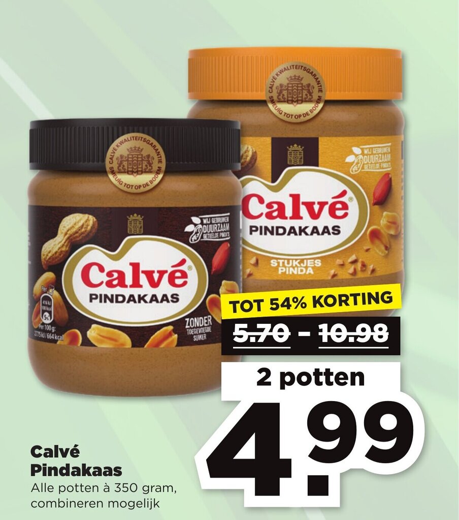 Calvé Pindakaas aanbieding bij PLUS