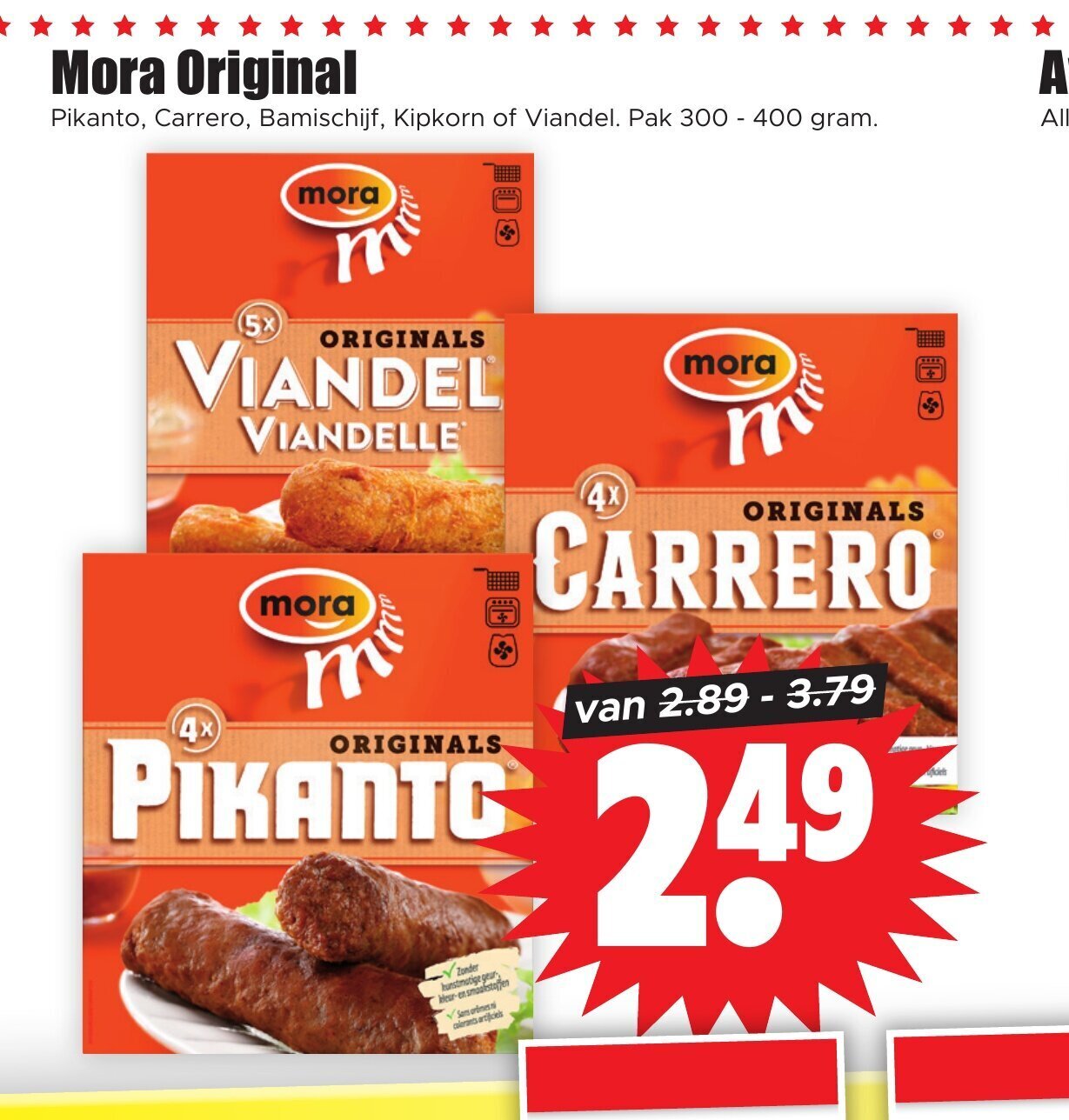 Mora Original Pikanto, Carrero, Bamischijf, Kipkorn of Viandel. Pak 300 ...