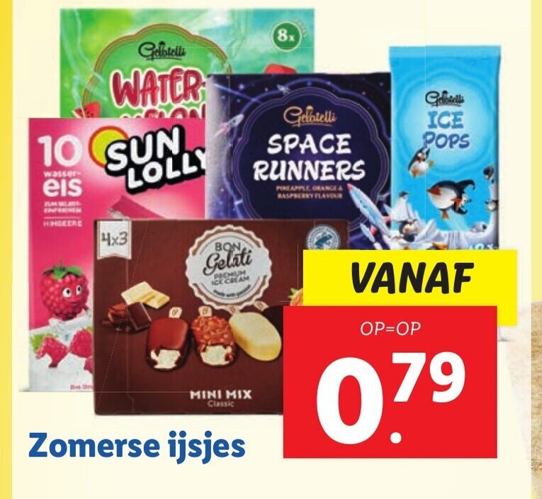 Zomerse ijsjes aanbieding bij Lidl