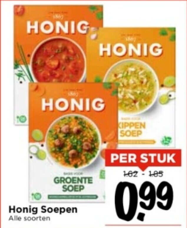 Honig Soepen Alle aanbieding bij Vomar