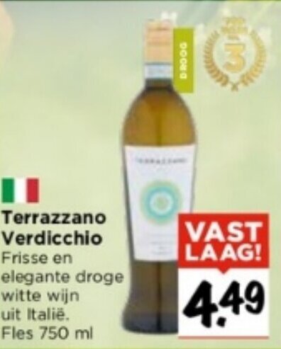 Terrazzano Verdicchio Frisse en elegante droge witte wijn uit Italië ...