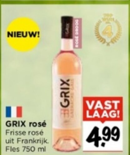 GRIX rosé Frisse rosé uit Frankrijk. Fles 750 ml aanbieding bij Vomar ...